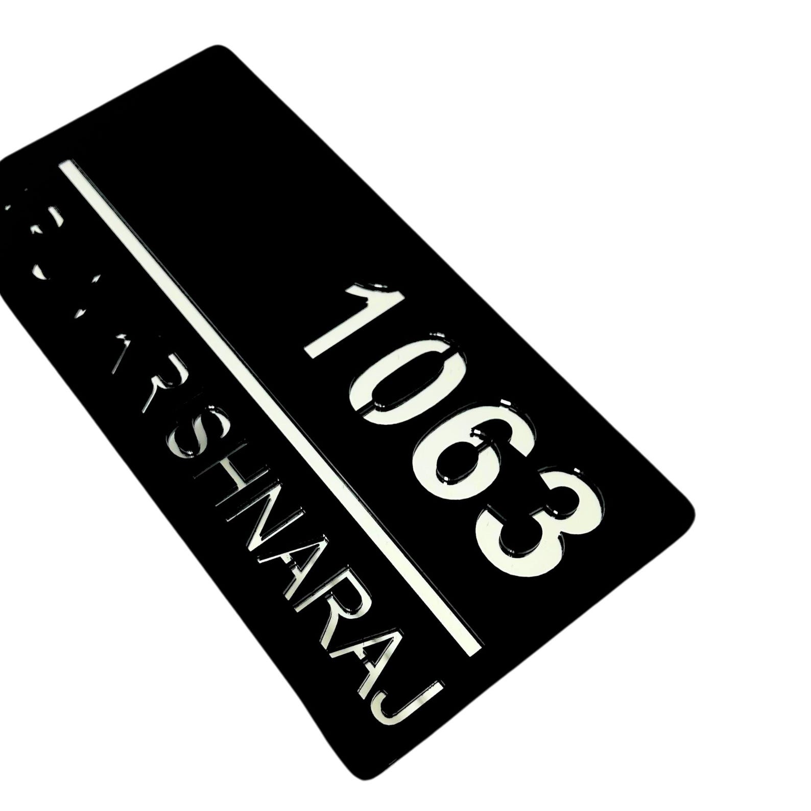 Elegant Acrylic Personalized Name Plate With 3D Letters Custom Door ...