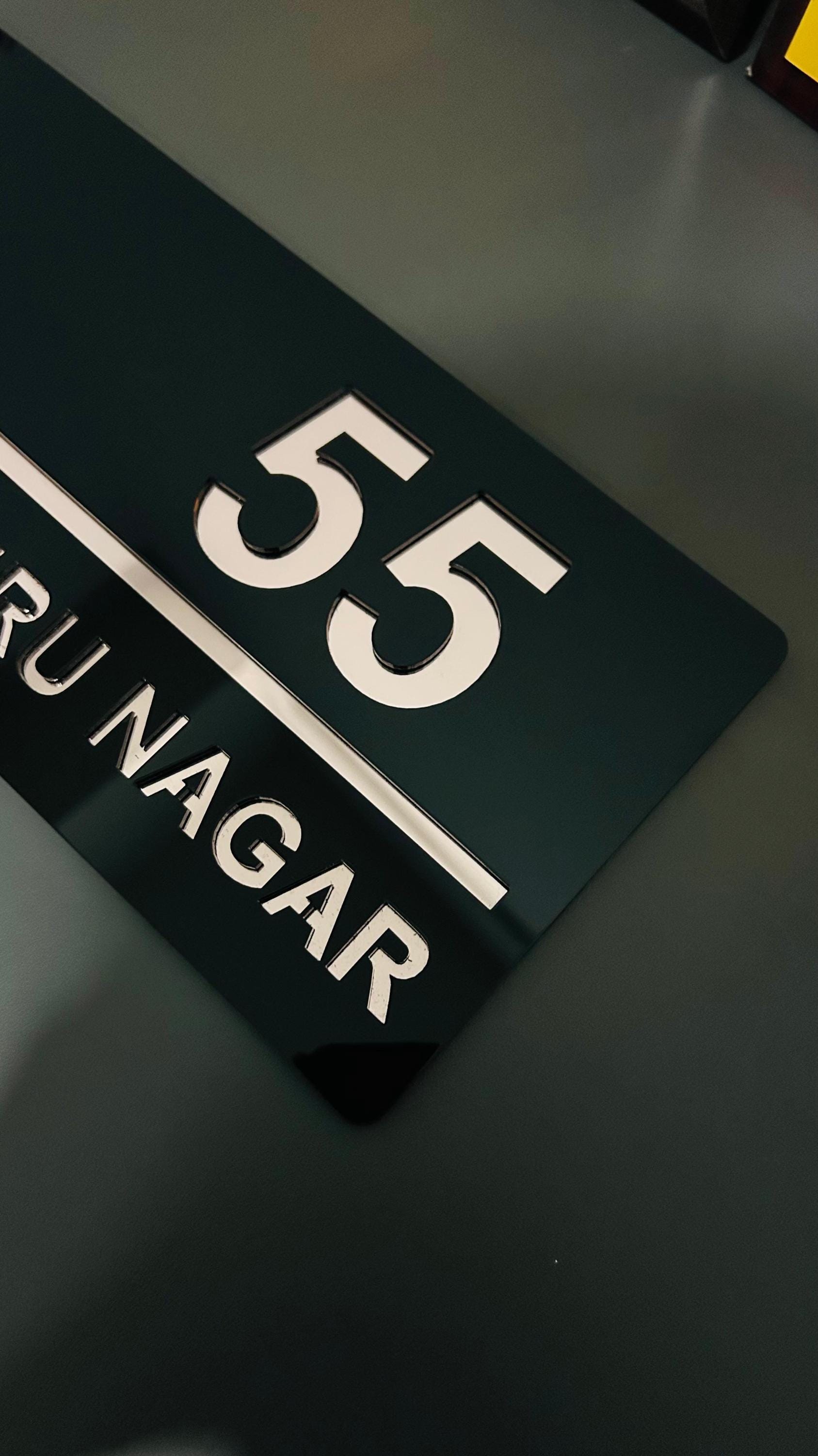 Elegant Acrylic Personalized Name Plate With 3D Letters Custom Door ...