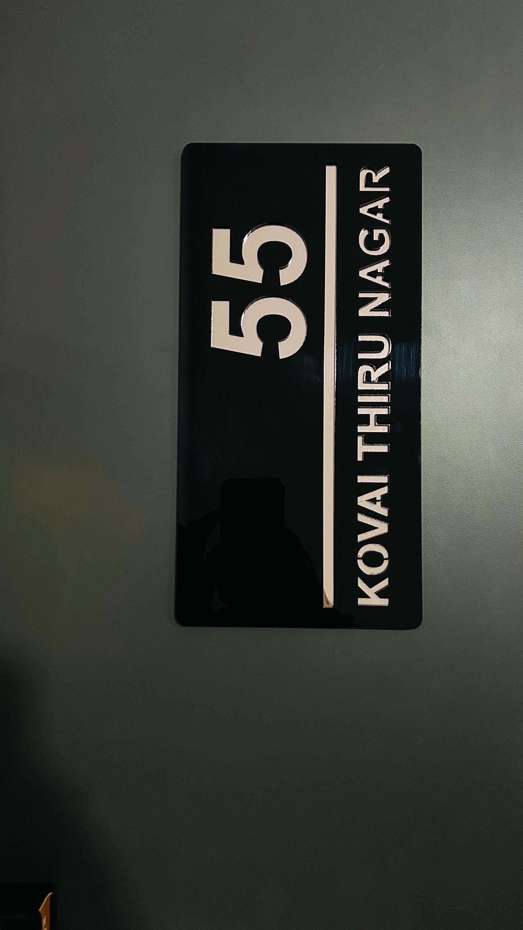 Elegant Acrylic Personalized Name Plate With 3D Letters Custom Door ...