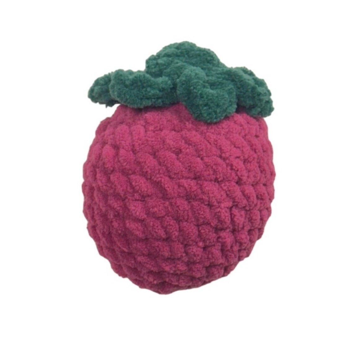 Crochet Raspberry Amigurumi Plush. Cute Handmade Pinkish Berry Stuffed ...