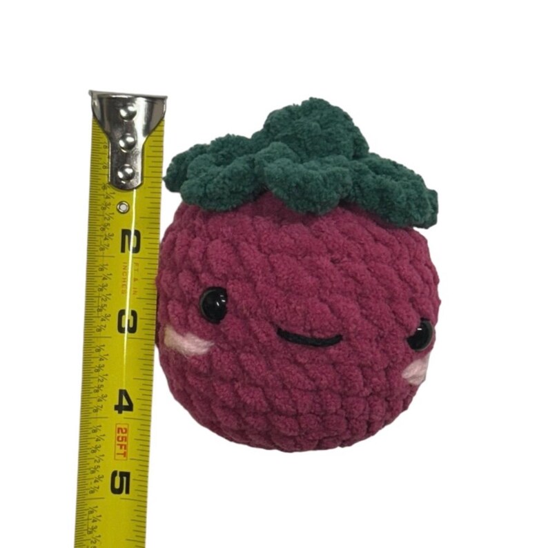 Crochet Raspberry Amigurumi Plush. Cute Handmade Pinkish Berry Stuffed ...