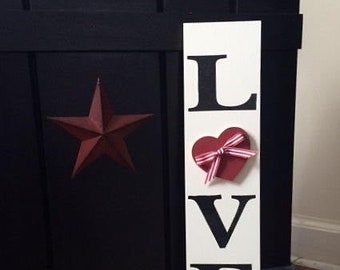 Vertical Love Sign | Etsy