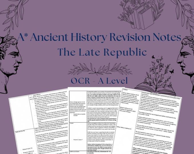 The Late Republic Revision Notes - Alevel OCR Ancient History - Etsy