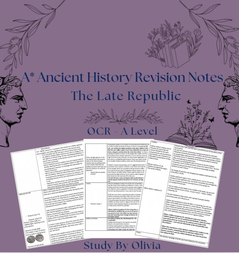 The Late Republic Revision Notes - Alevel OCR Ancient History - Etsy