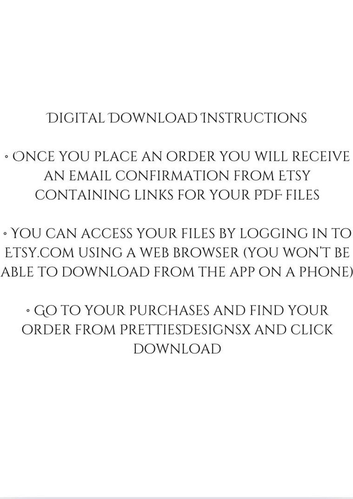 PDF Printable Monthly Calendar Digital Download Monthly Calendar ...