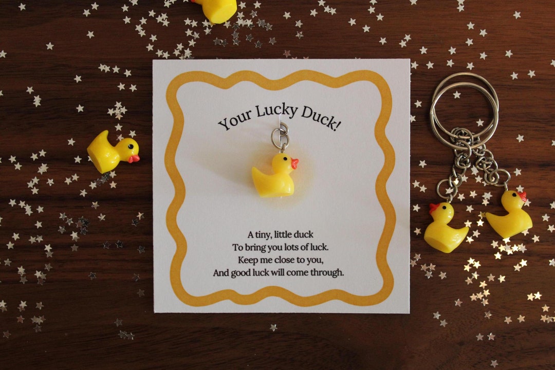 Your Lucky Duck! Yellow Duck Key Ring Gift for Friends Family Kids ...