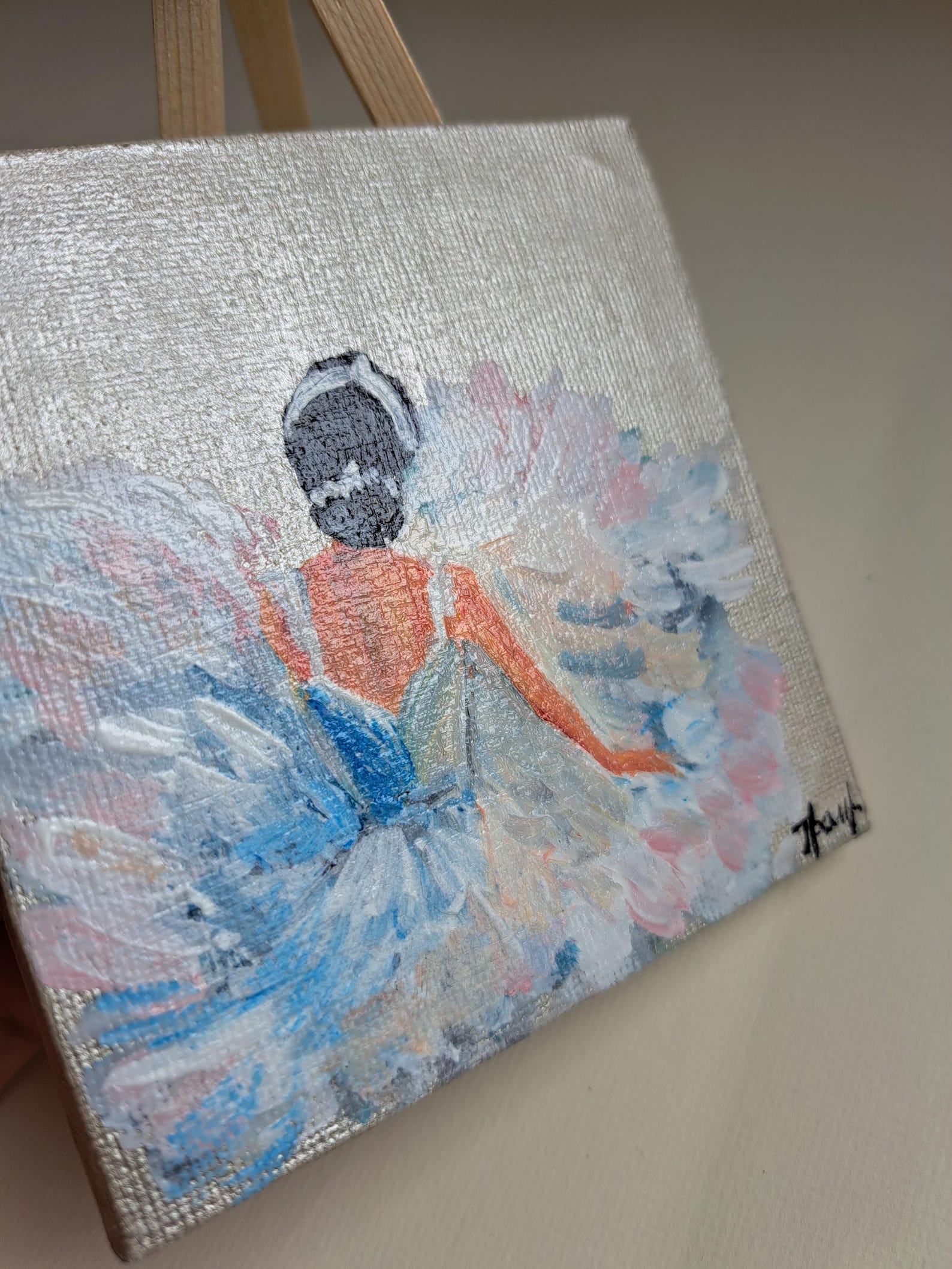 Ballet Ballerina Ballet Tutu Original Acrylic Painting 4x4 Fine Art ...