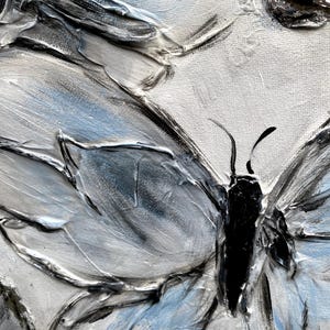 Silver Leaf Butterflies Landscape Acrylic Painting 16x20 Original ...