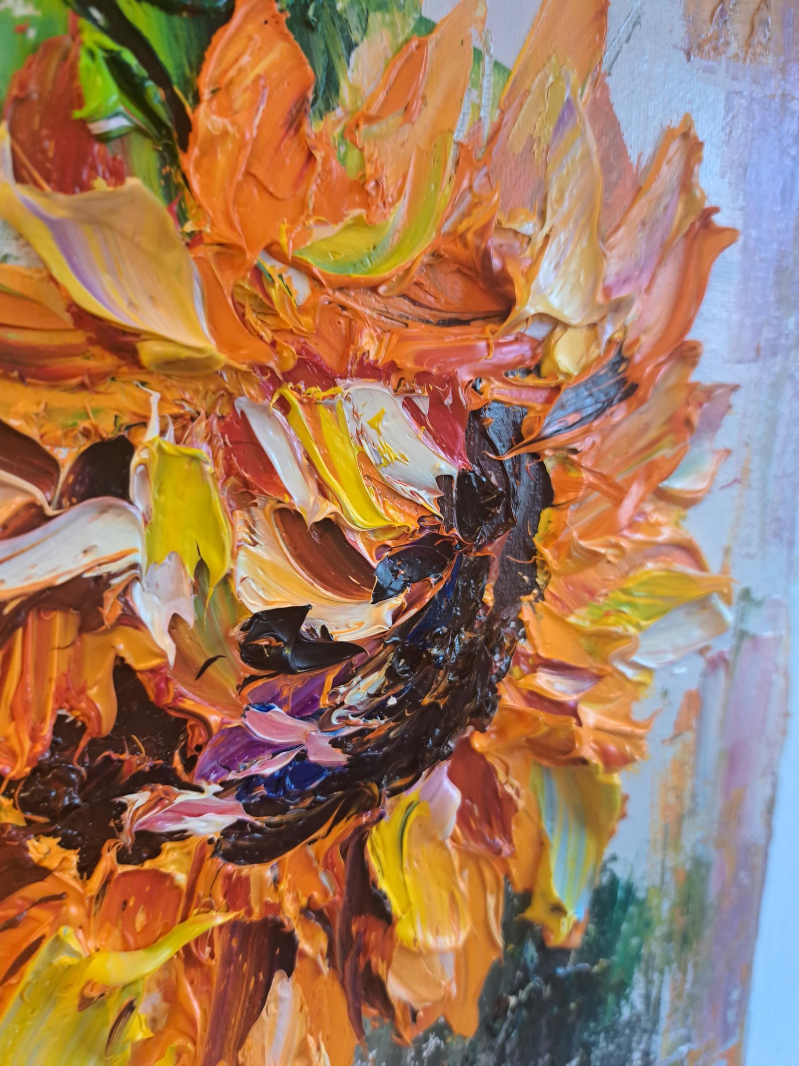Sunflower Yellow Flower Still Life Original Oil Painting 24x30cm - Etsy