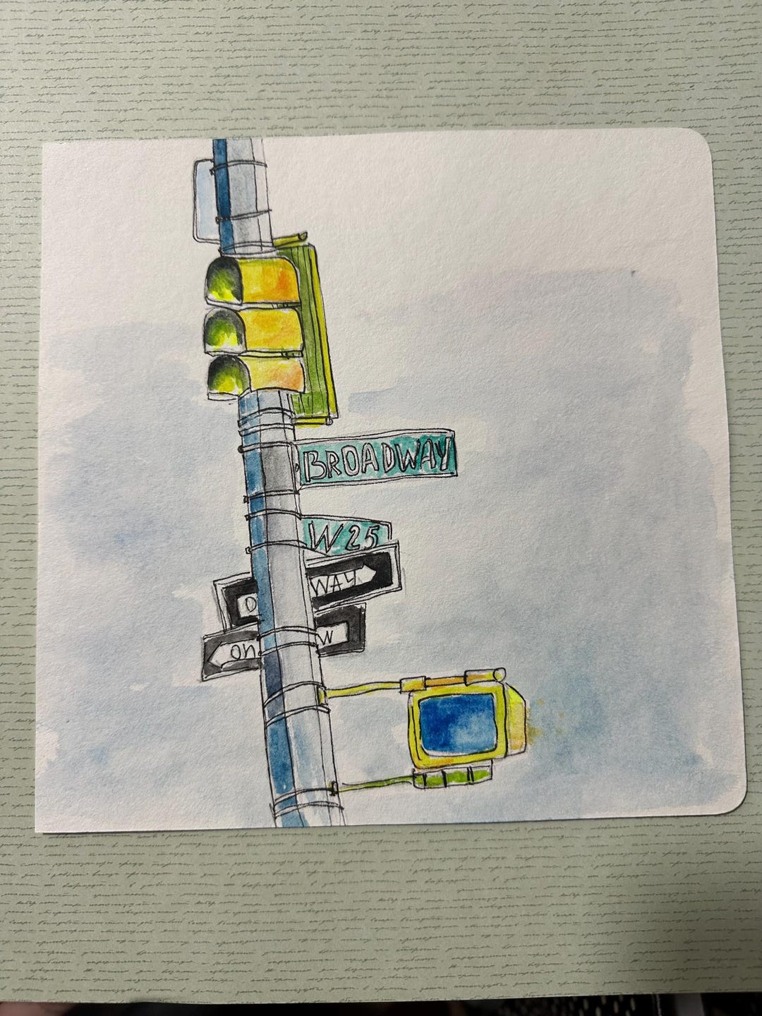 Road and Traffic Lights Signs in New York Illustration Creative ...