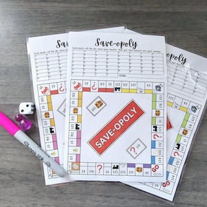 Save-o-poly, Budgeting Savings Game - Etsy UK