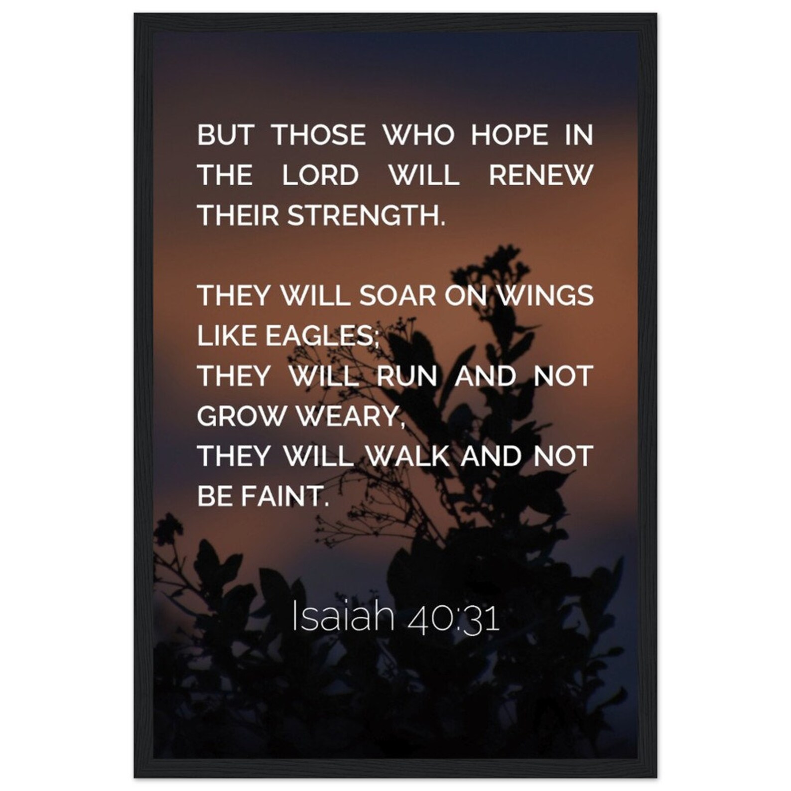 Biblical Framed Wall Art, Christian Wall Art, Bible Verse Wall Art ...