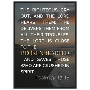 Biblical Framed Wall Art, Christian Wall Art, Bible Verse Wall Art ...