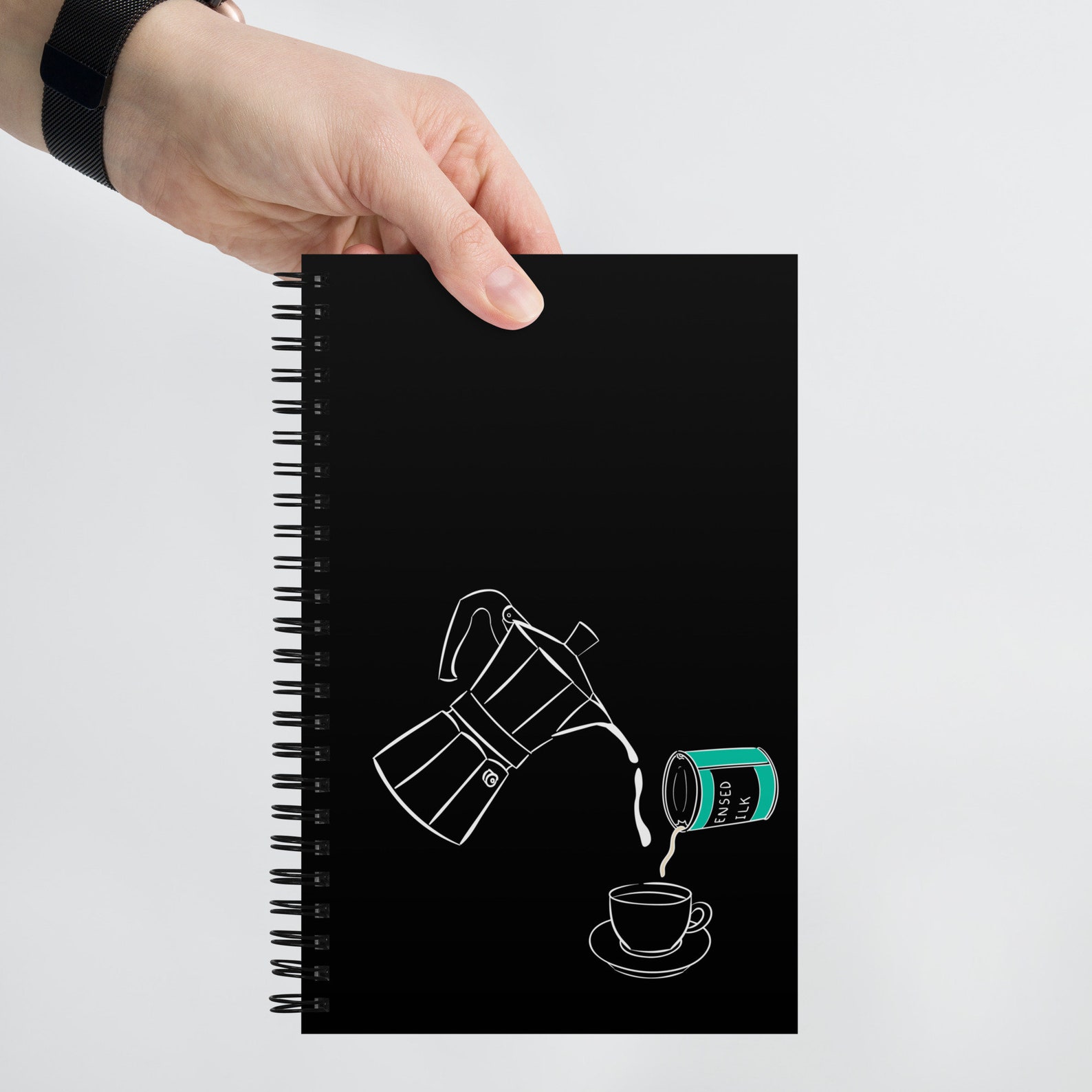 Coffee Spiral Notebook - Coffee Aesthetic Moka Pot Condensed Milk ...