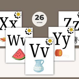 Alphabet With Pictures 26 Letters Each on Every Page Letters for Kids ...