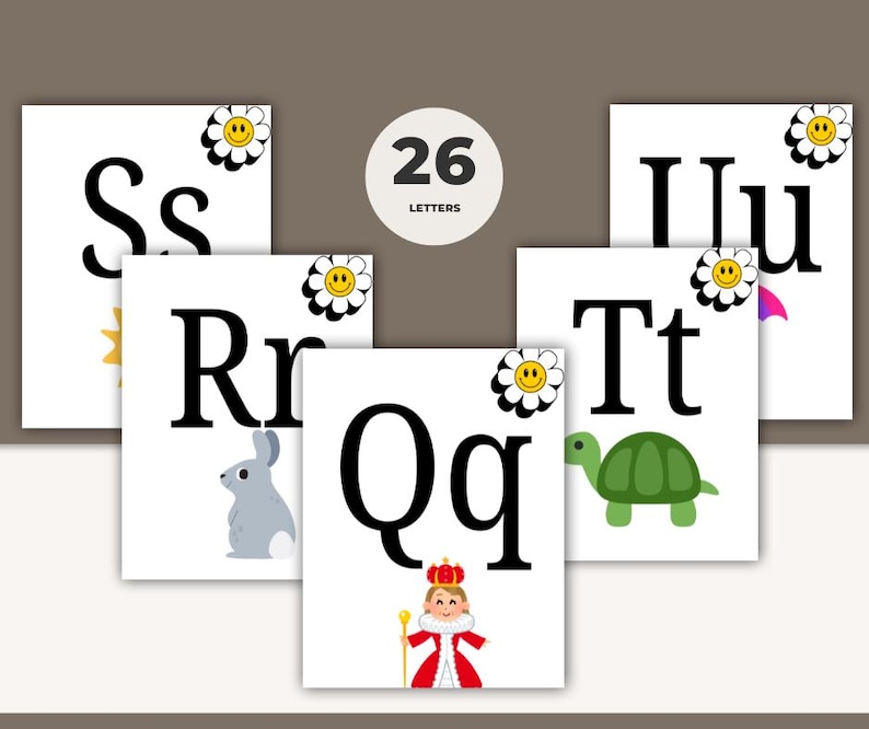 Alphabet With Pictures 26 Letters Each on Every Page Letters for Kids ...