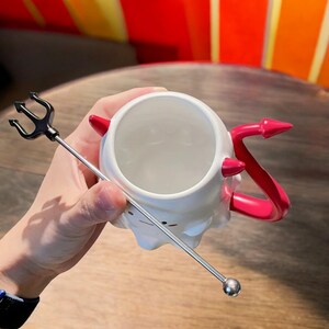 Halloween Devil Mug, Adorable Cartoon Ghost Ceramic Mug, Halloween ...