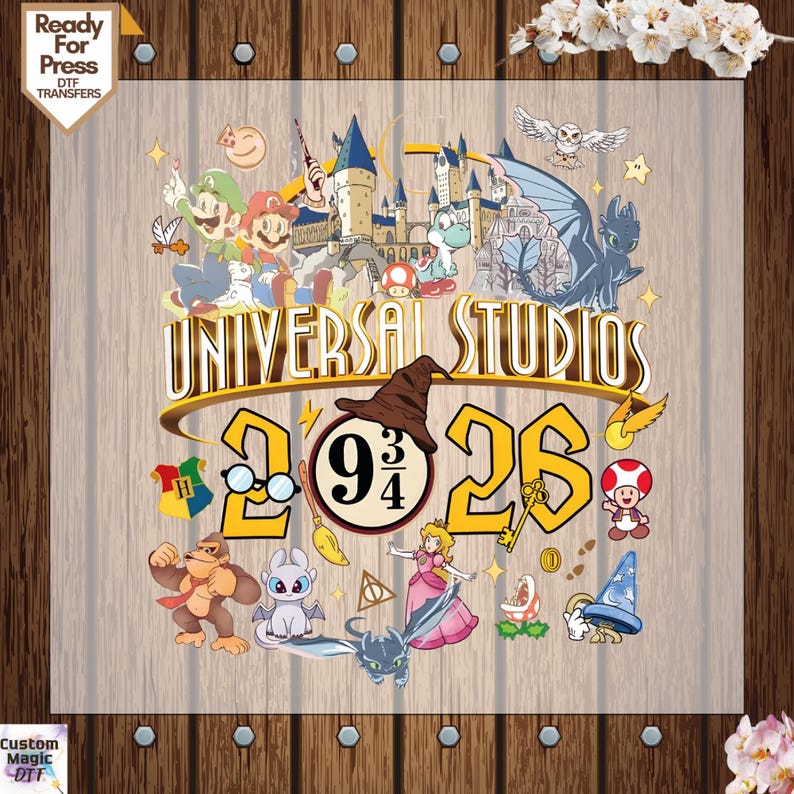 Universal Studios 2026 Ready to Press, Epic Universe 2026 Dtf Transfers ...