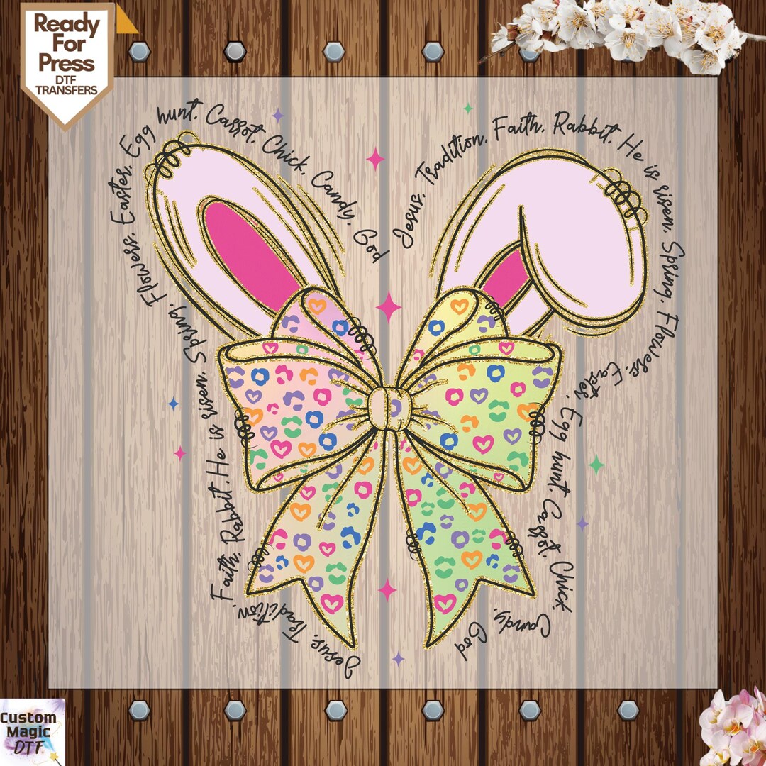 Happy Easter Ready to Press, Boho Easter Dtf Transfers, Glitter Easter ...