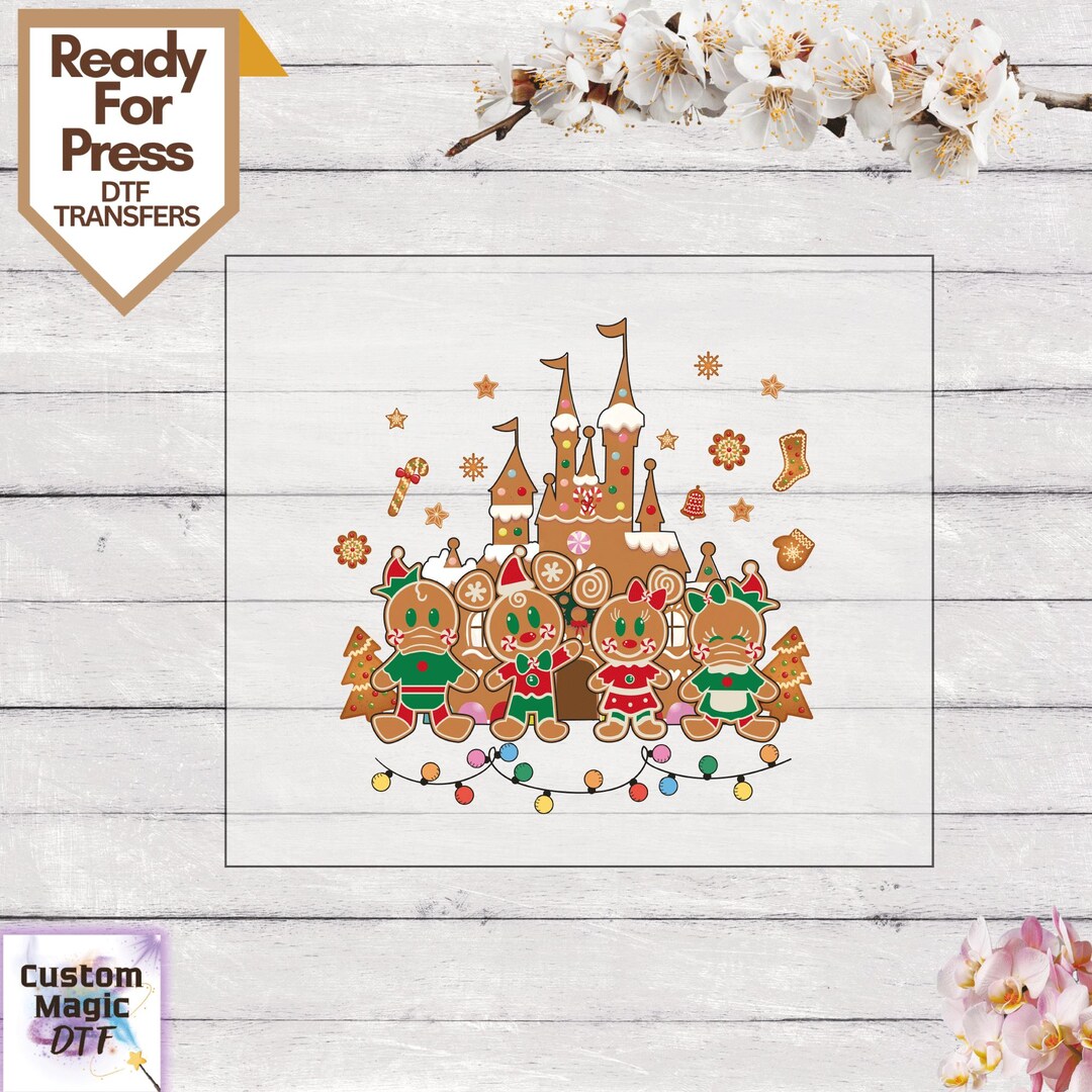 Mickeyand Friends Gingerbread Ready to Press, Christmas Dwarfs Dtf ...