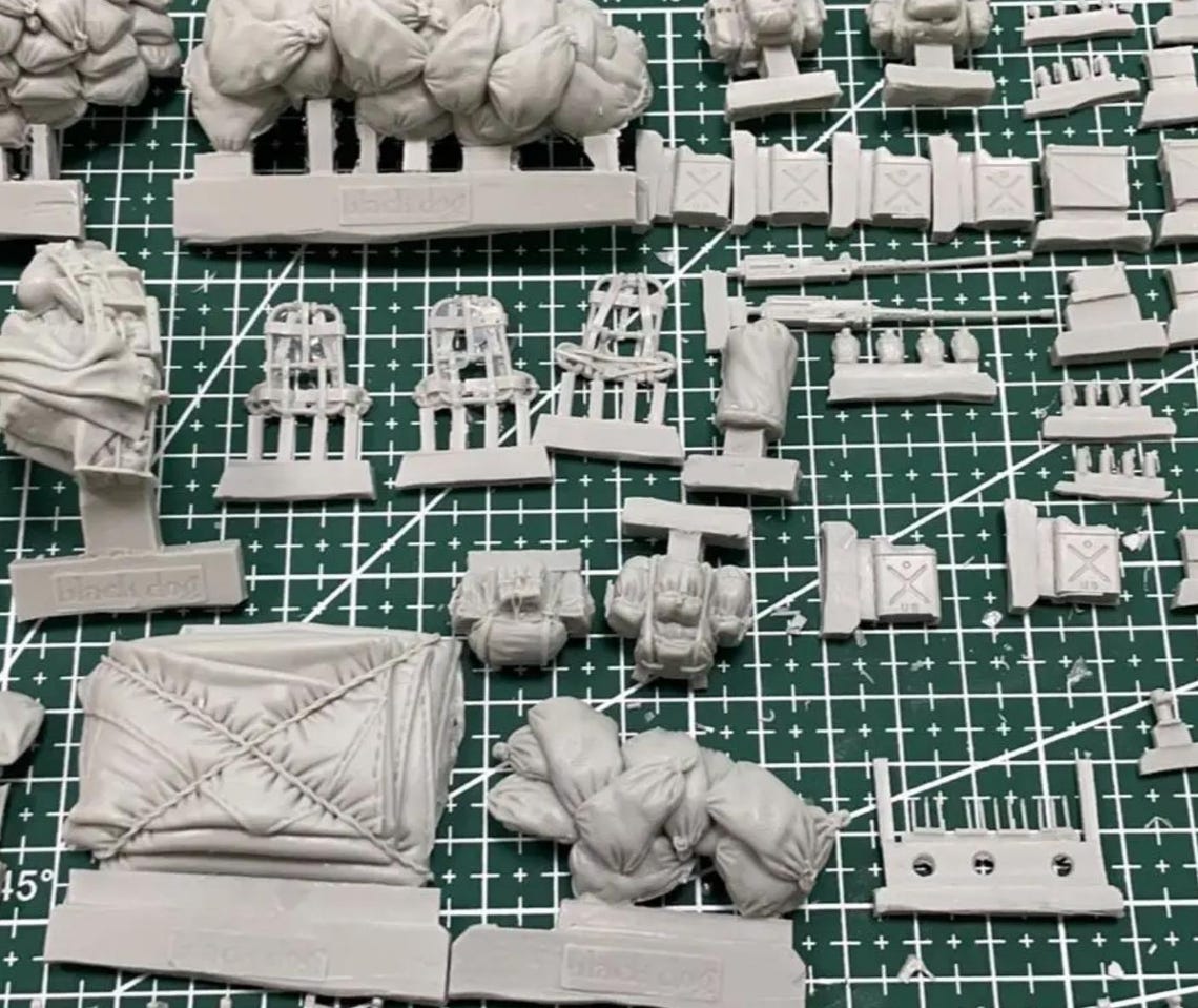 1/35 Scale Resin M48 Patton Vietnam War Stowage Set Sandbag Armor Kit ...