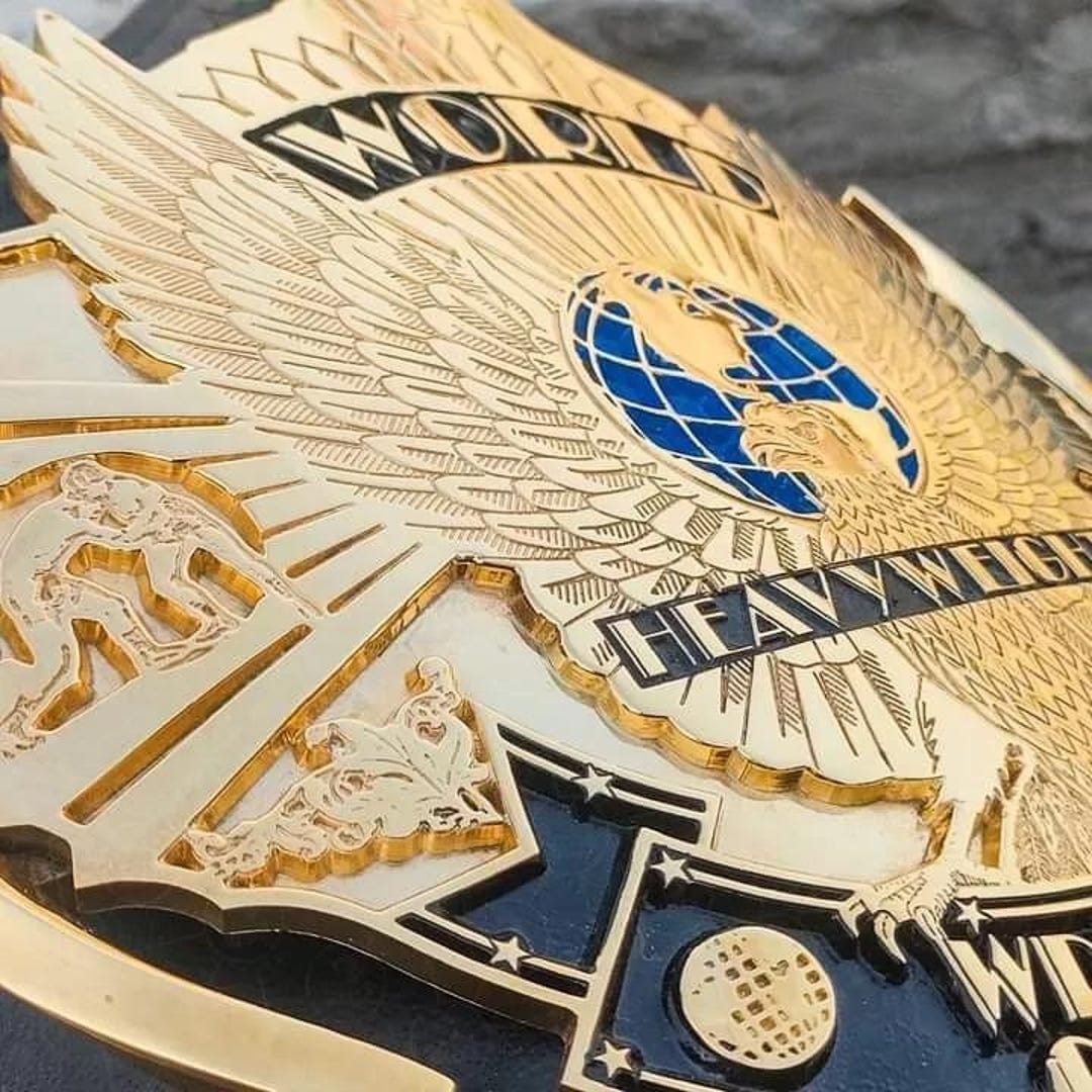 Winged Eagle Championship Wrestling Replica Thick Plates Deep Angraving ...