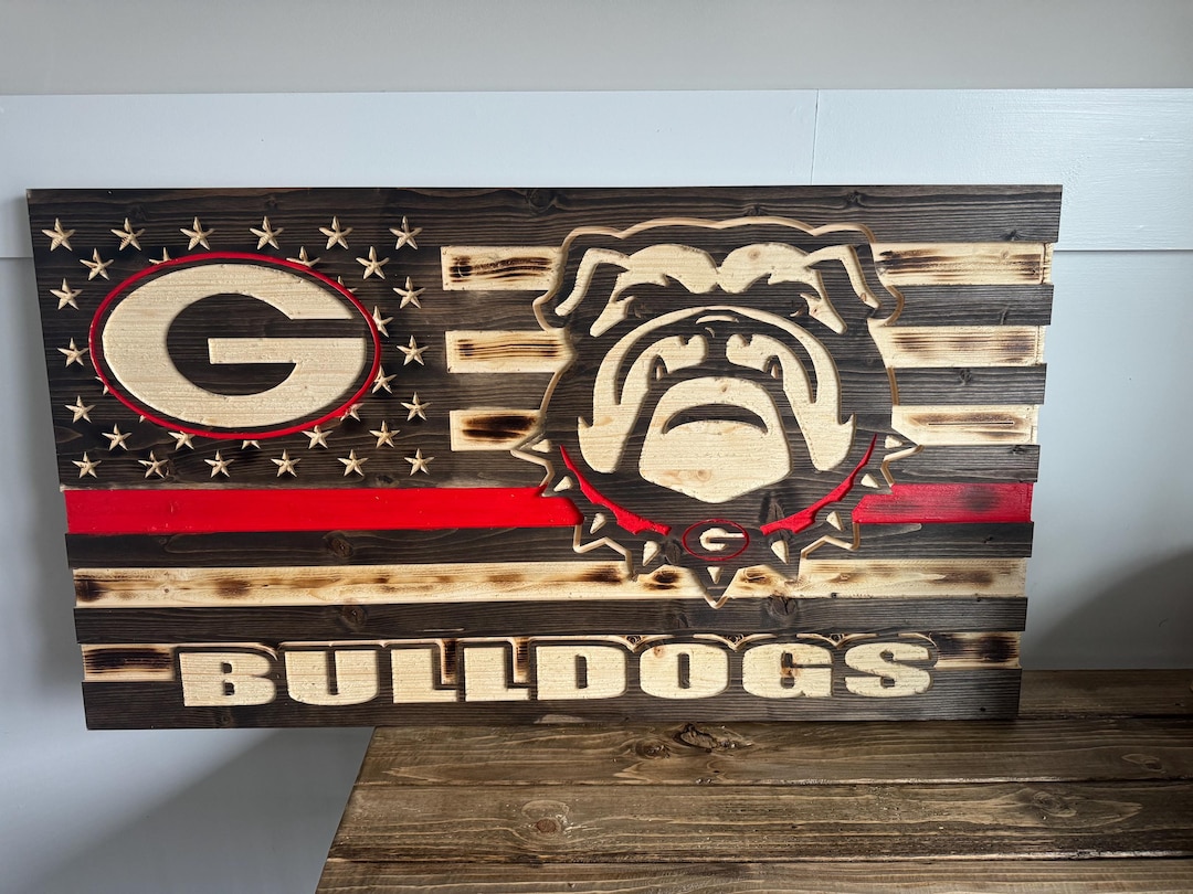 UGA Bulldogs Wooden Flag: Georgia Bulldogs Wood Sign - Etsy