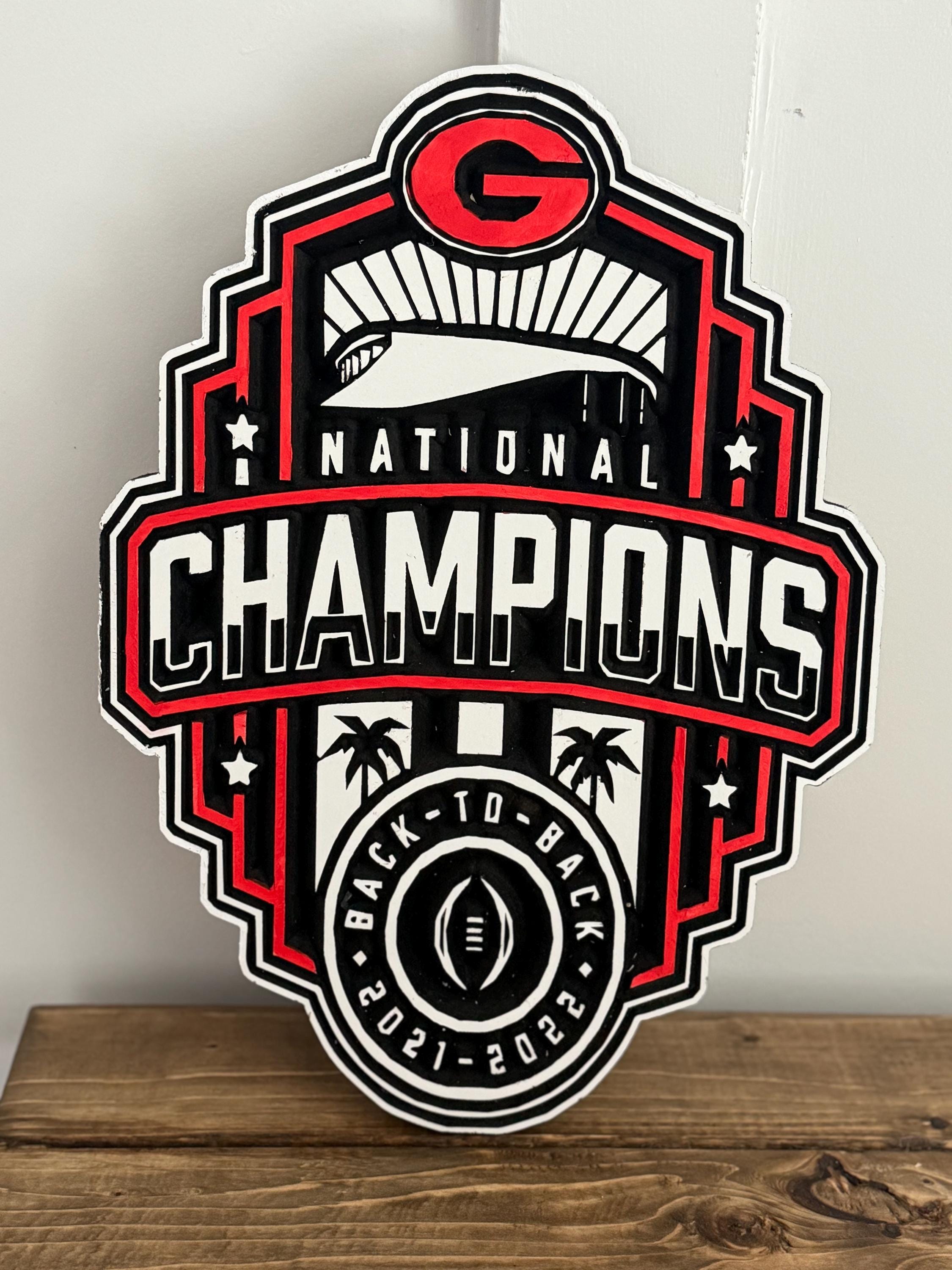 UGA Bulldogs College Championship Sign, Georgia Bulldog Sign, Georgia ...