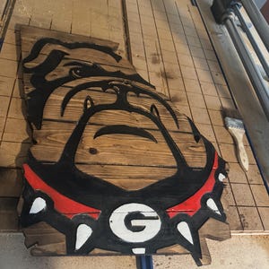 Georgia State Cut Out, UGA, Georgia Bulldogs, Wood Sign, - Etsy