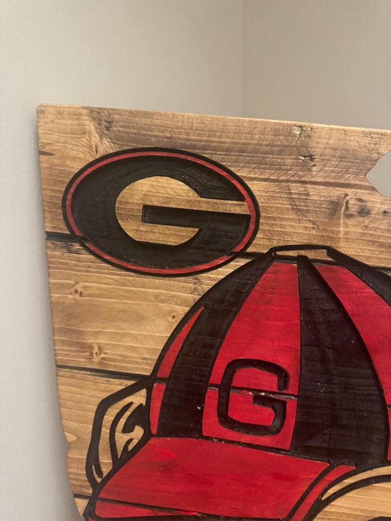 Georgia State Cut Out, UGA, Georgia Bulldogs, Wood Sign, - Etsy