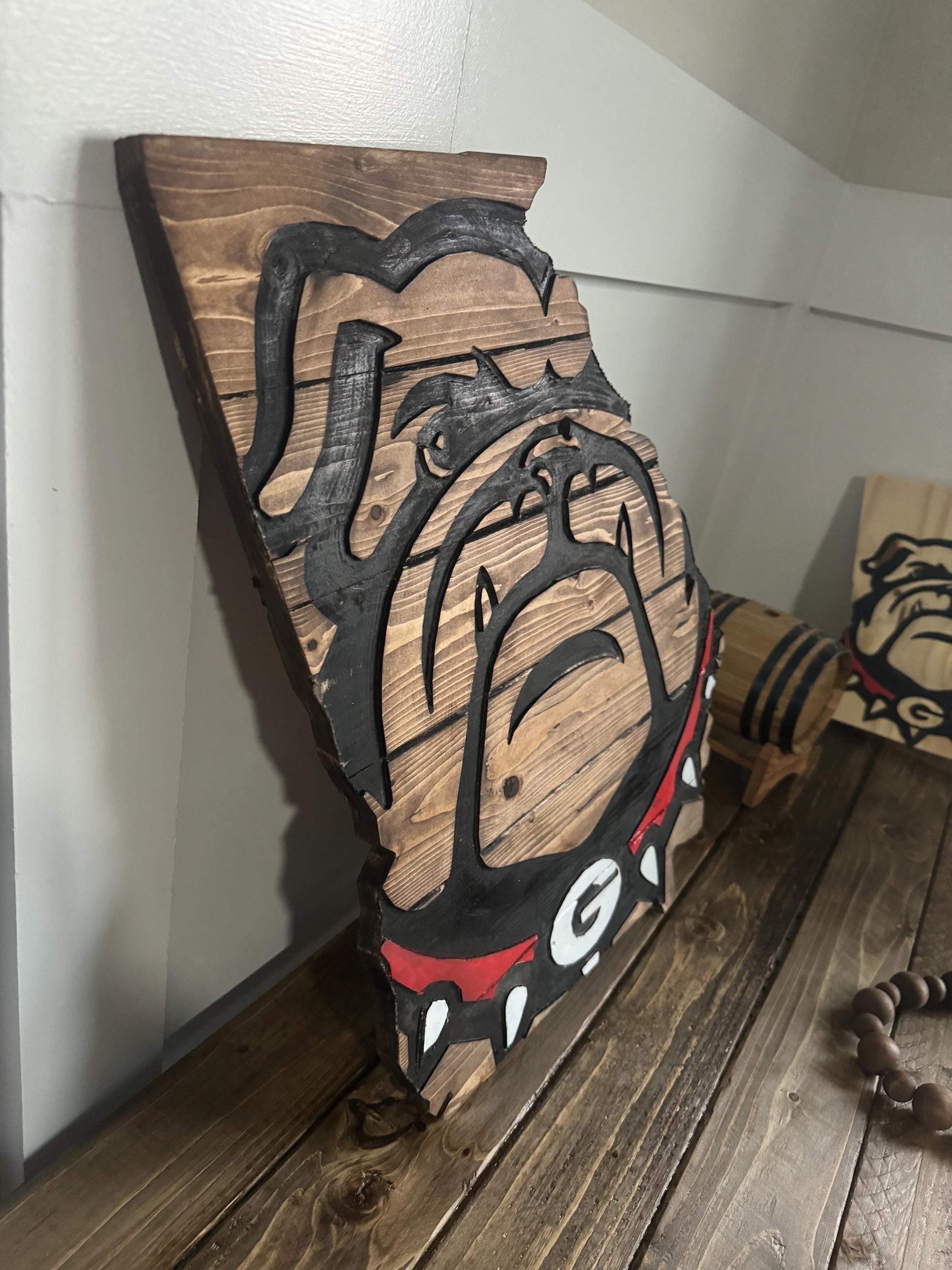 Georgia State Cut Out, UGA, Georgia Bulldogs, Wood Sign, - Etsy