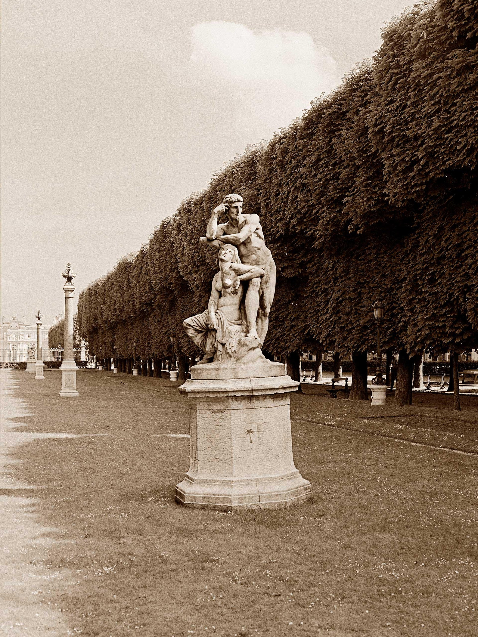 Val-de-grace 2 Statues & Gardens Paris, France, Sepia-toned, Archival ...