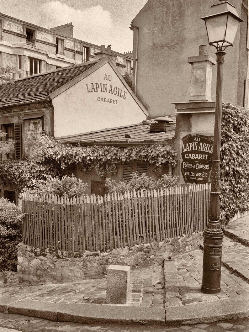 Cabaret Au Lapin Agile Montmartre Paris, France, Sepia-toned, Archival ...