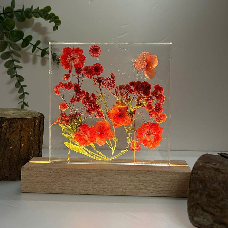 Rectangular Resin Lamp - Etsy UK