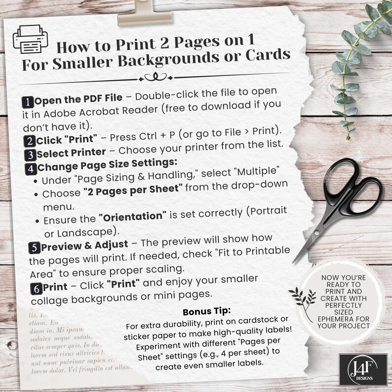 Neutral Collage Printable Junk Journal Master Board Collage Cutting ...