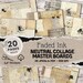 Neutral Collage Printable Junk Journal Master Board Collage Cutting ...