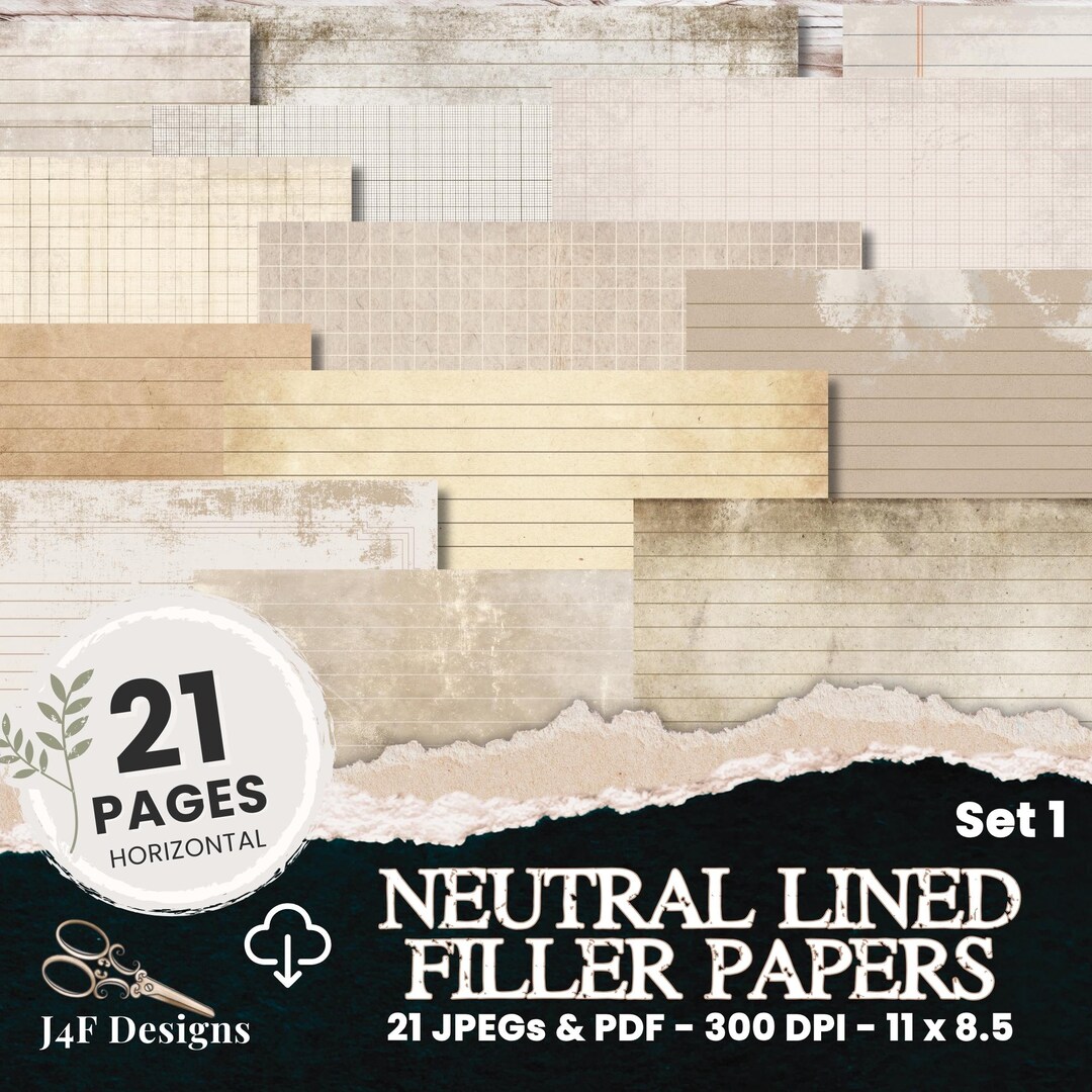 Neutral Grunge Junk Journal Filler Papers Old Distressed Minimalistic ...