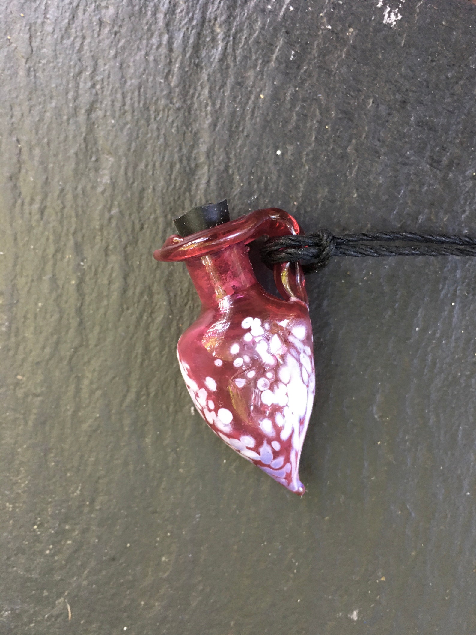 Ruby Snow Amphora/vessel/ Perfume Bottle Pendant/ Vial/ Stash - Etsy