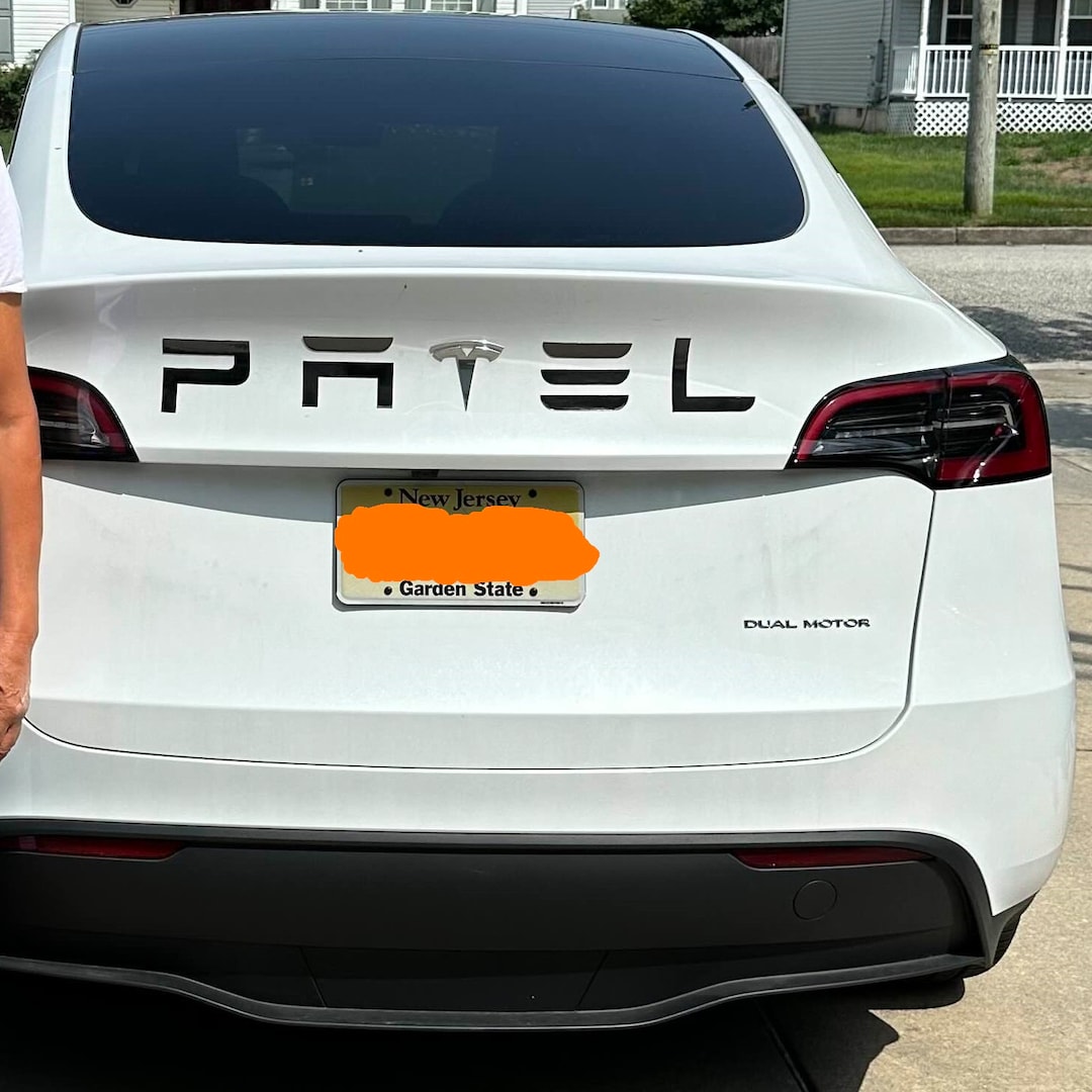 PATEL Tesla Car Bumper Magnet, Badge, Sticker, Emblem - Etsy