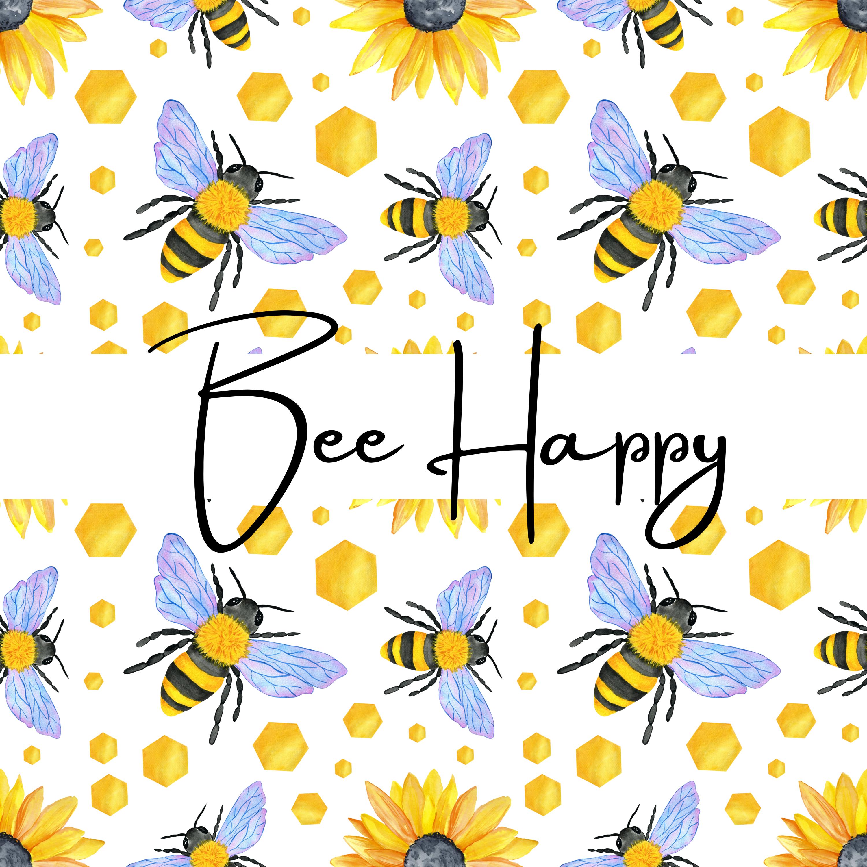 Bee Happy PNG and JPG, Bee Enthusiasts Image, Cricut and Silhouette ...