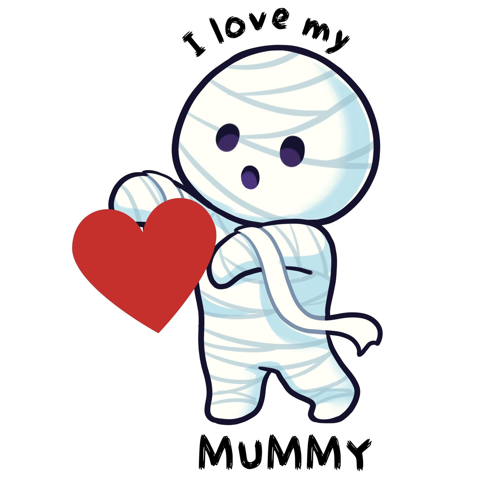 Cute Mummy PNG, I Love My Mummy PNG, Halloween, Mummy JPG, Cricut ...