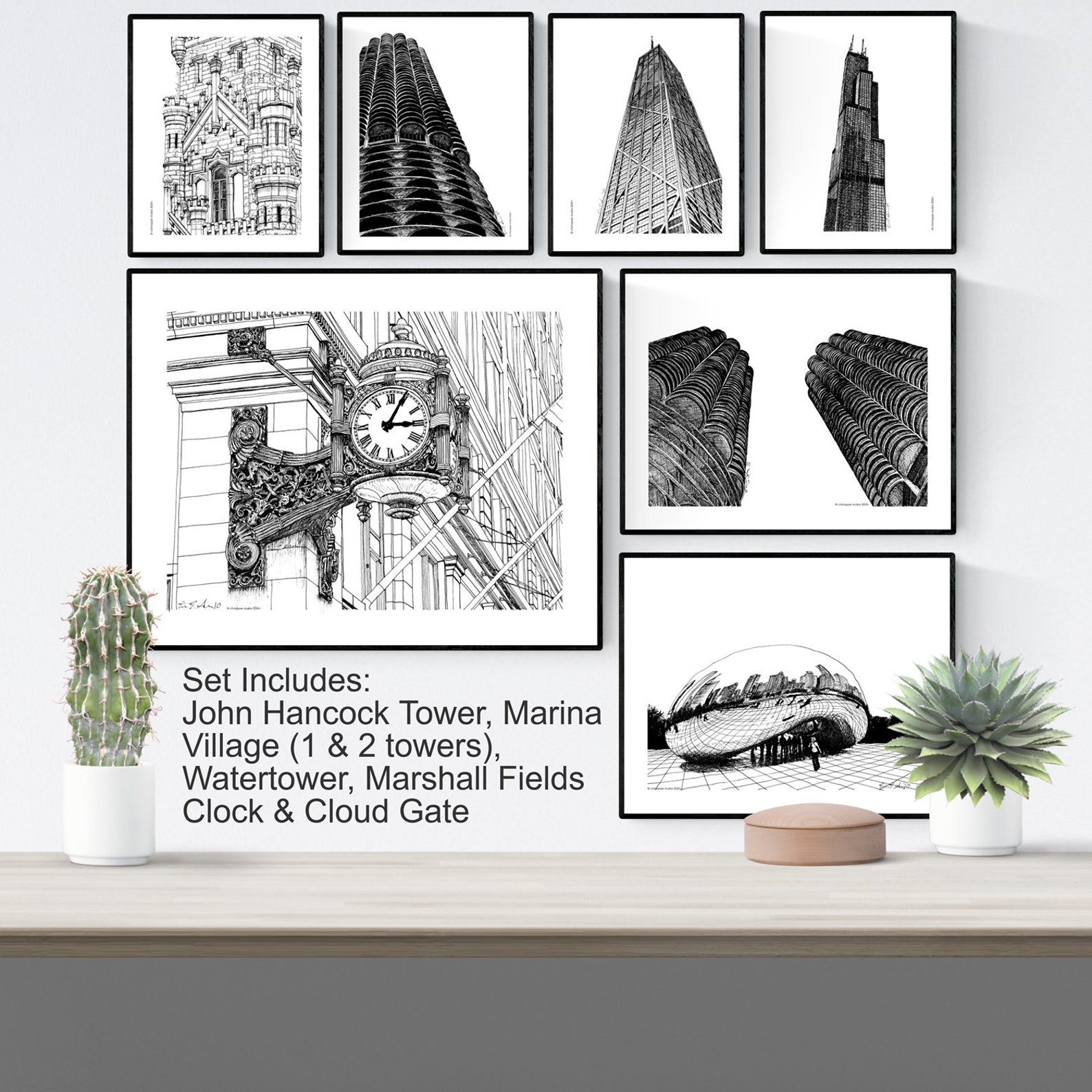 Printable Chicago Wall Art John Hancock Tower Digital Print - Etsy