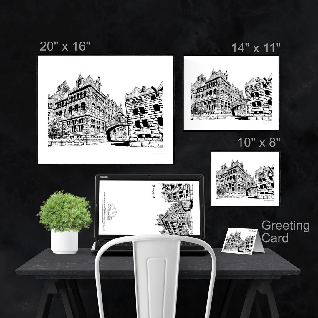 Allegheny County Courthouse Printable Wall Art, Pittsburgh Wall Art, HH ...
