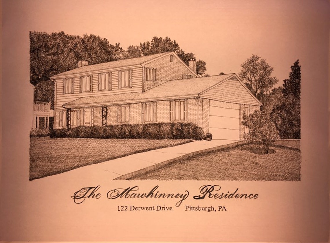 Custom House Portraits | Etsy