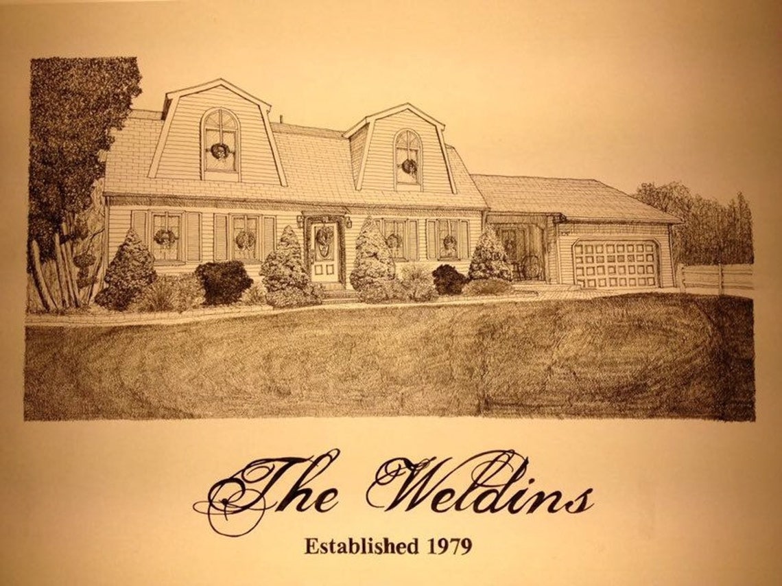 Custom House Portraits | Etsy