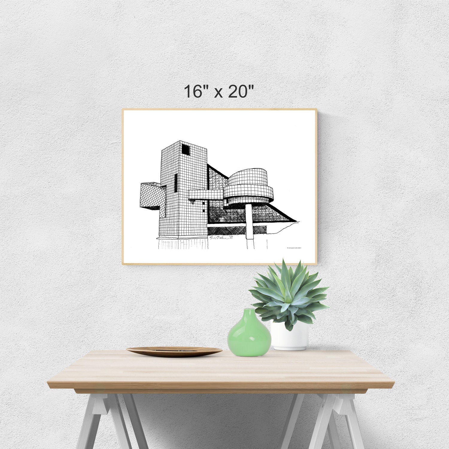 Rock N Roll Hall of Fame Printable Art Print, Cleveland Digital Wall ...