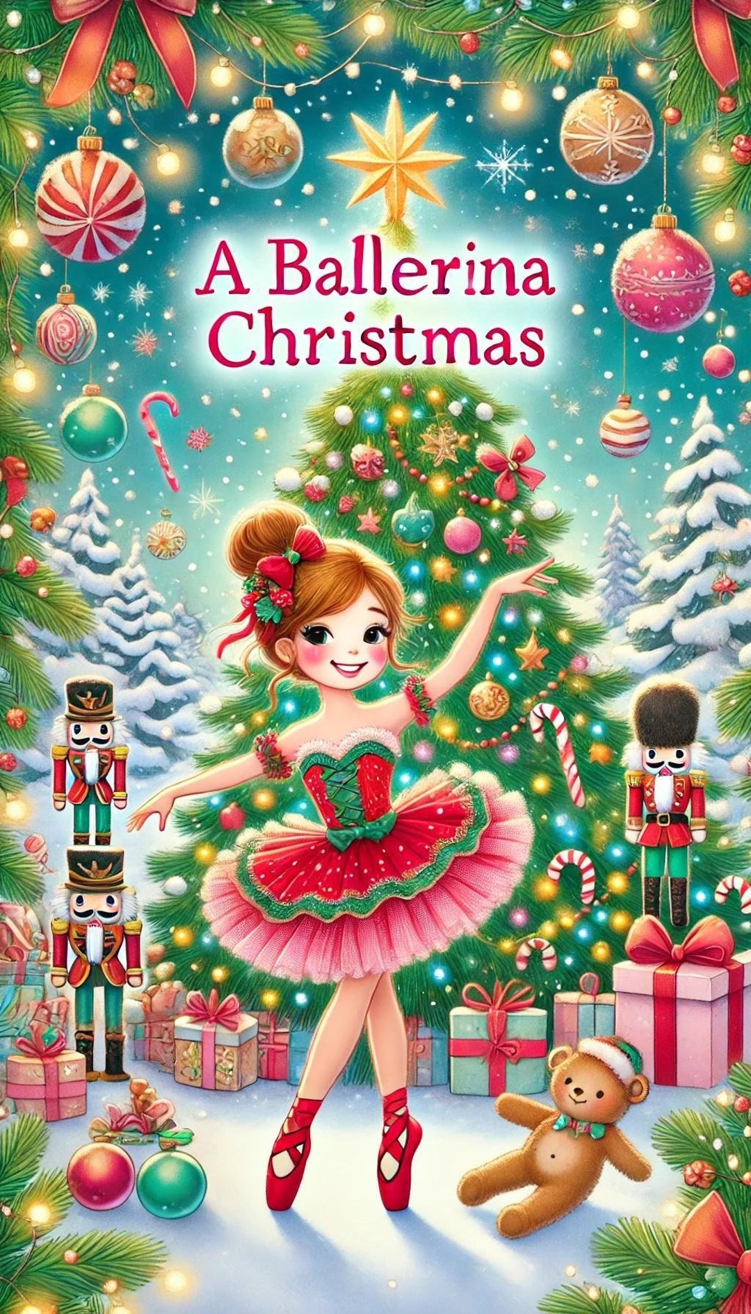 A Ballerina Christmas Coloring Book for Kids – 30 Festive, Easy-to ...