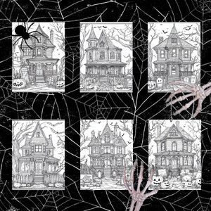 Haunted House Coloring Book - Etsy