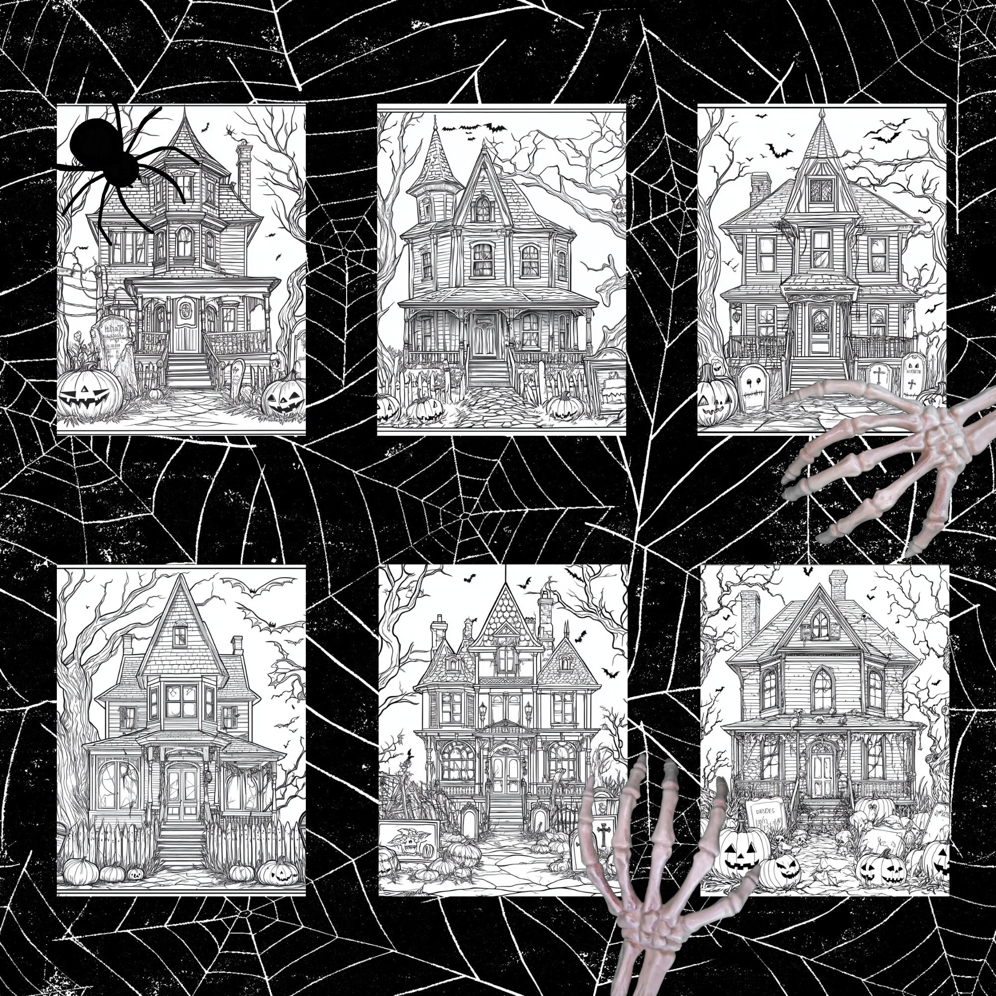 Haunted House Coloring Book - Etsy