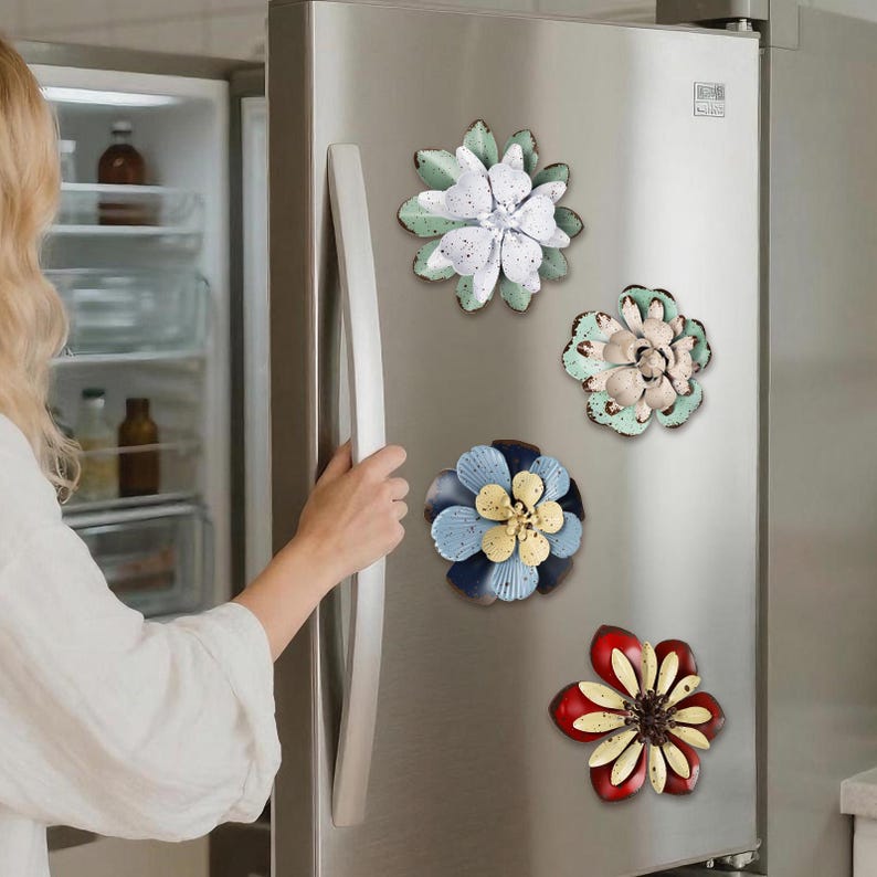 Handcrafted Rustic Iron Flower Garden Stakes, Home and Garden Decor - Etsy